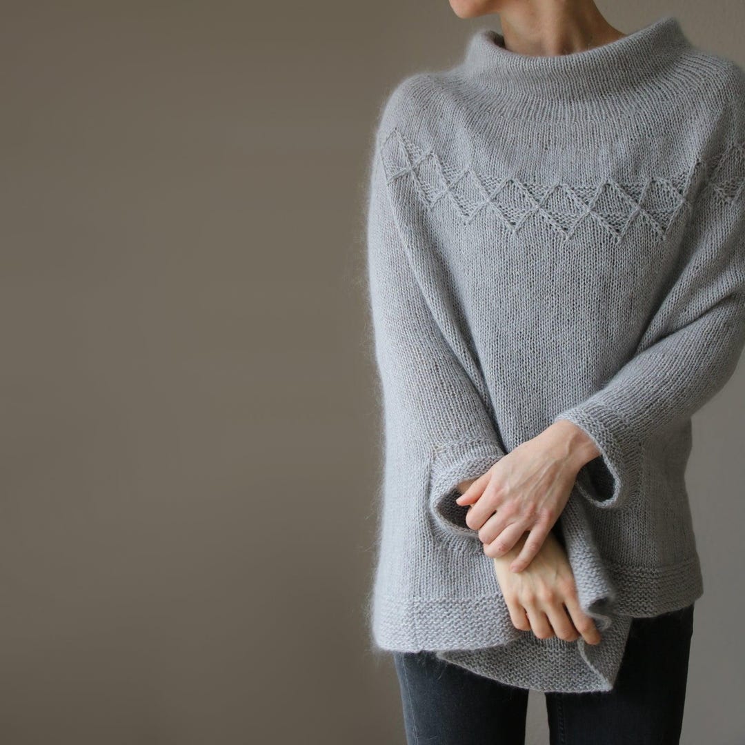 Quiet City Knitting Pattern PDF – Cozy Modern Shawl Wrap With Open ...