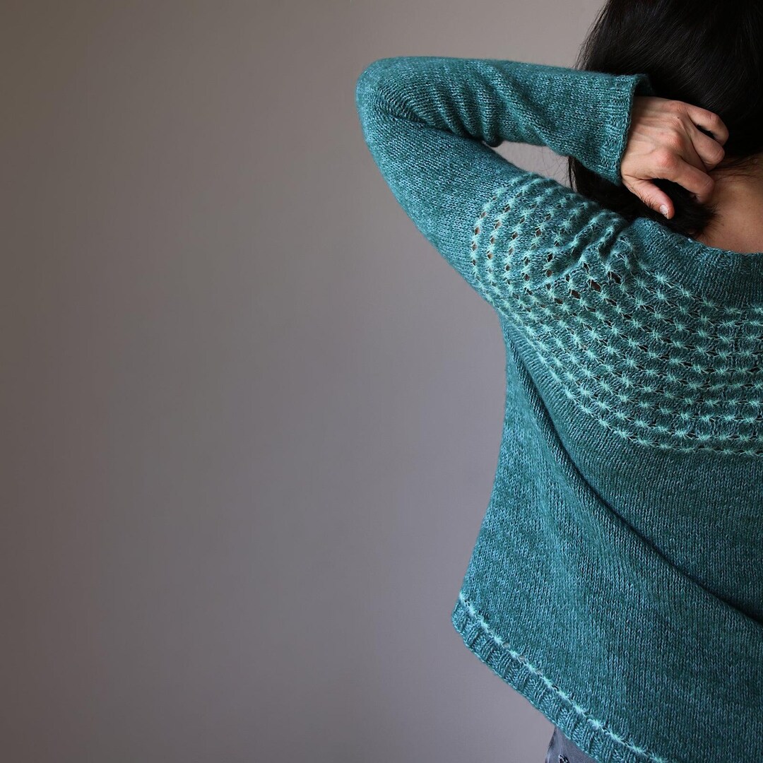Nightswimming Sweater Knitting Pattern PDF – Top Down Colorwork Sweater ...