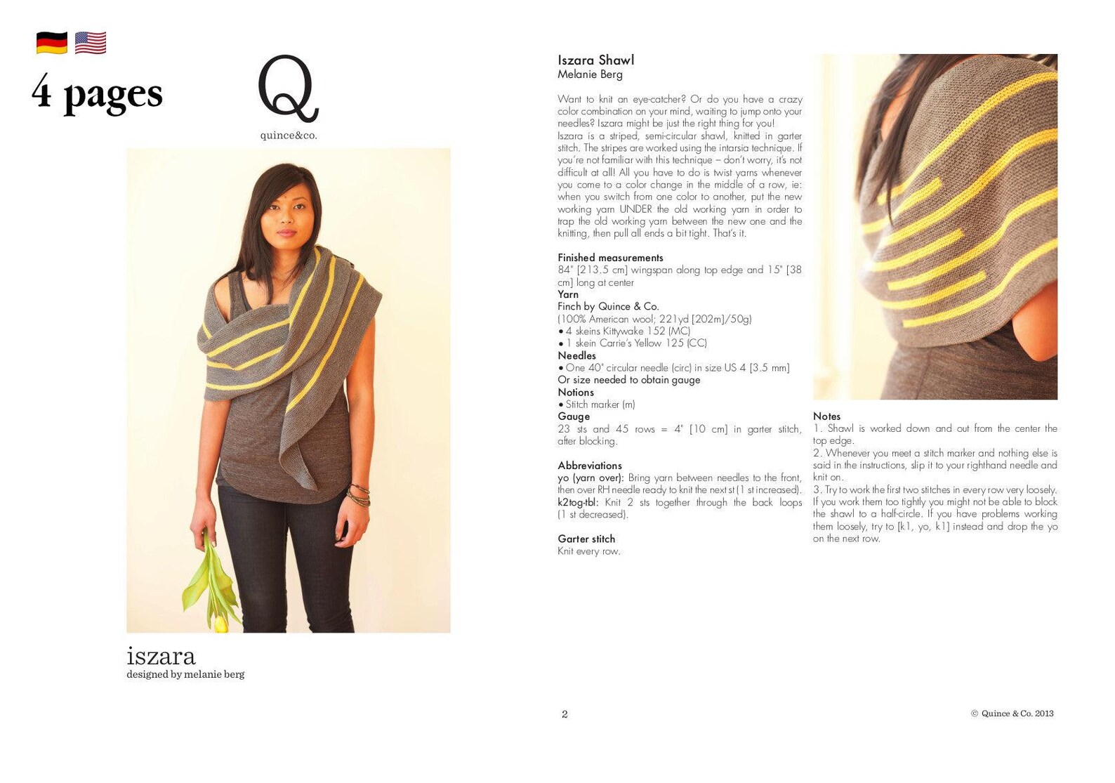 Iszara Shawl Knitting Pattern PDF – Bold Half Circle Shawl With ...