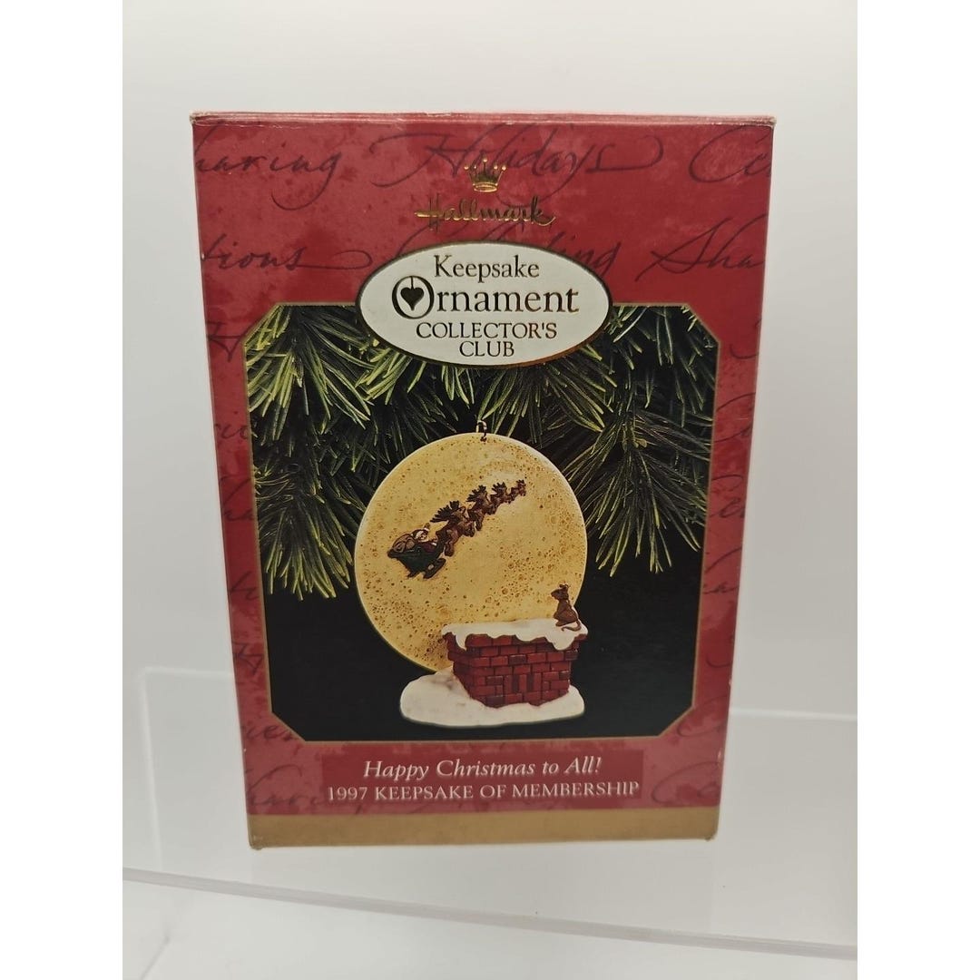 Hallmark "happy Christmas to All" Collectors Club 1997 Lightable (399 ...