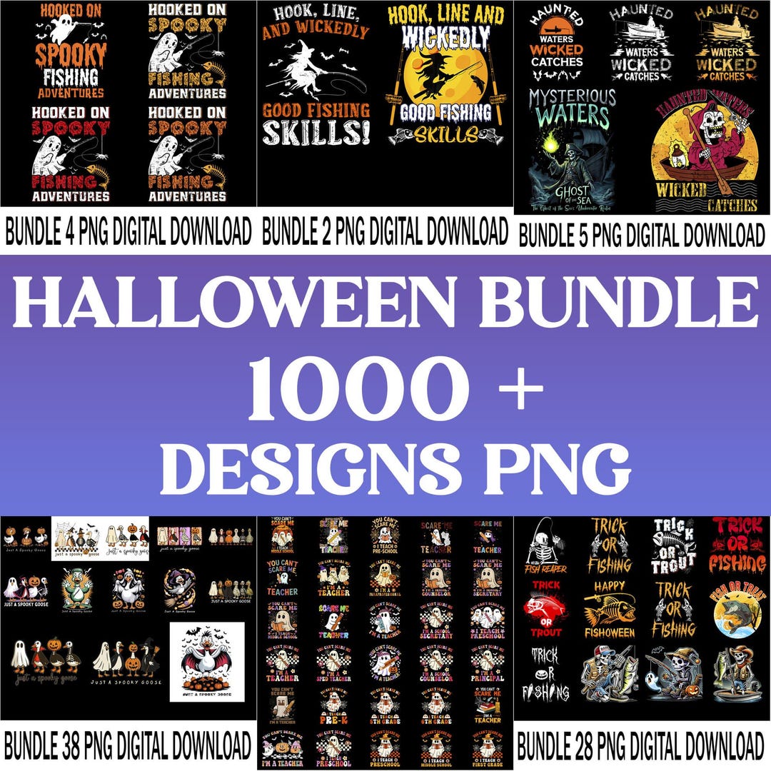 Ultimate Spooky Bundle, Fall Png Clipart, Thanksgiving Art Png, Funny ...