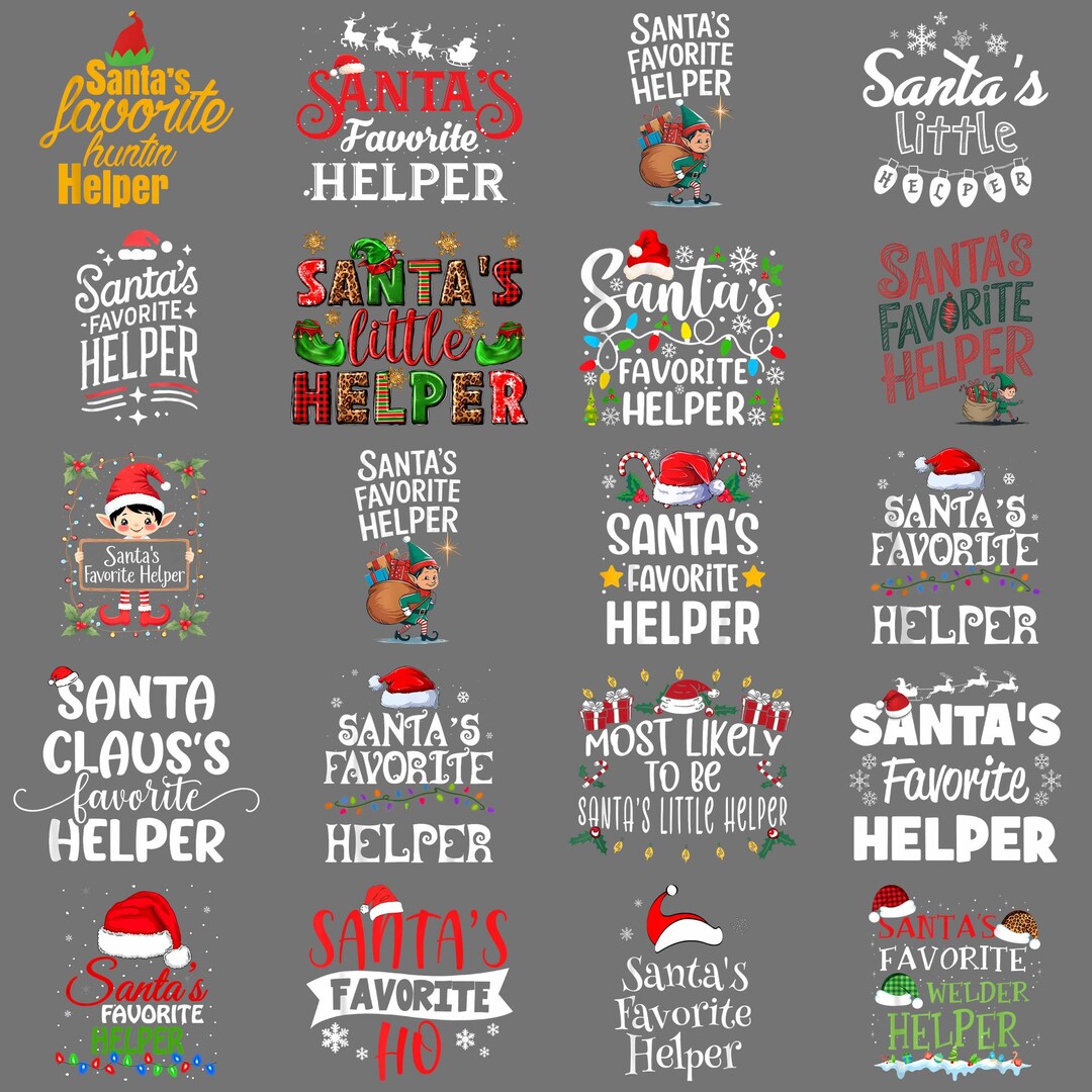 Santas Favorite Helper PNG – Funny Christmas Holiday Humor Clipart ...