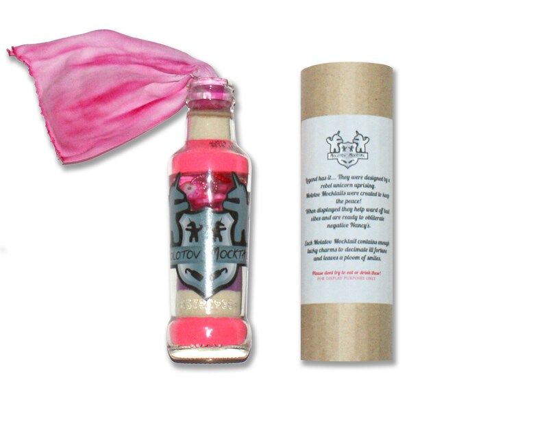 Pink Molotov Mocktail the Weapon of Unicorns Display - Etsy