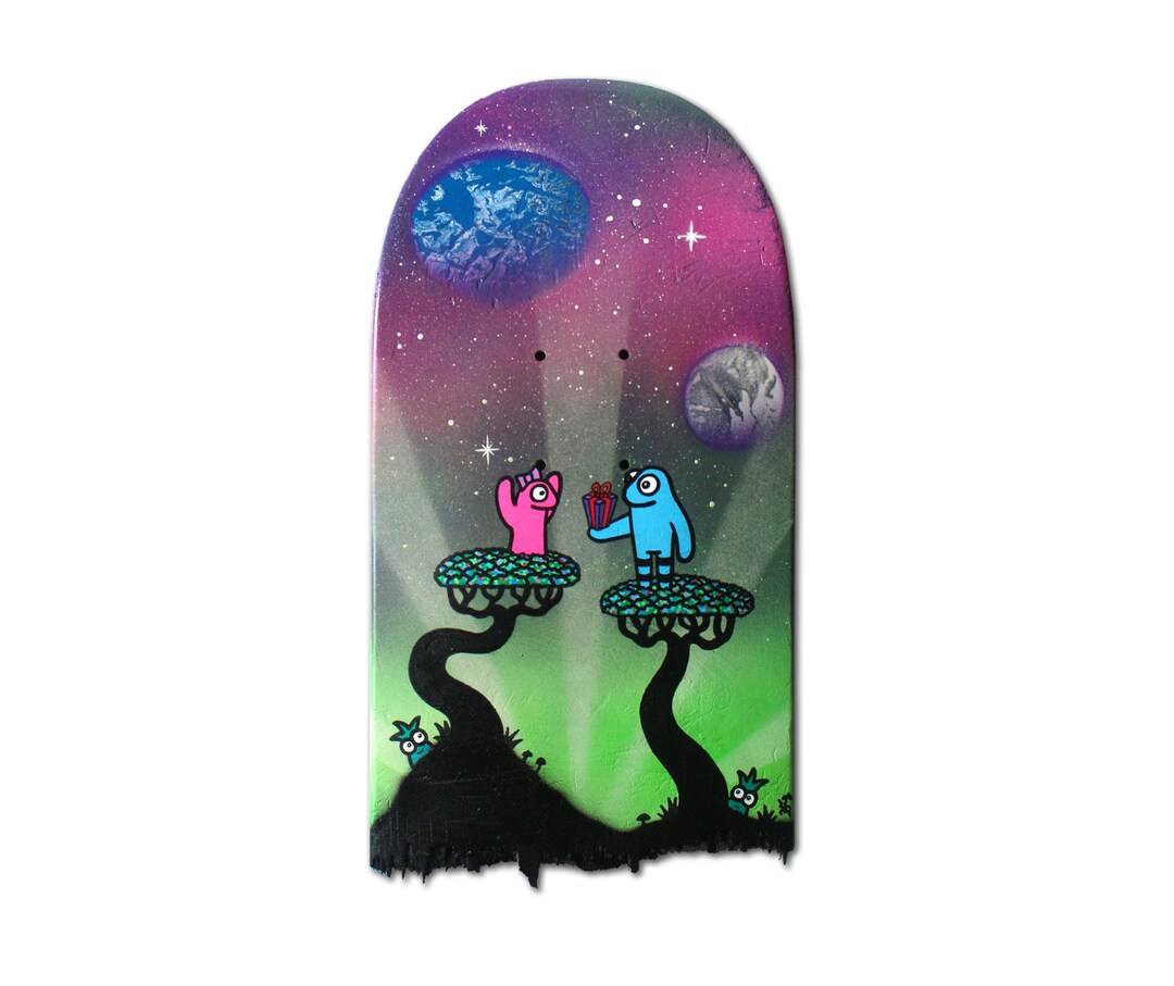 Gifts Are Sweet Original, Graffiti, Skateboard Art Hand Painted, Cute ...