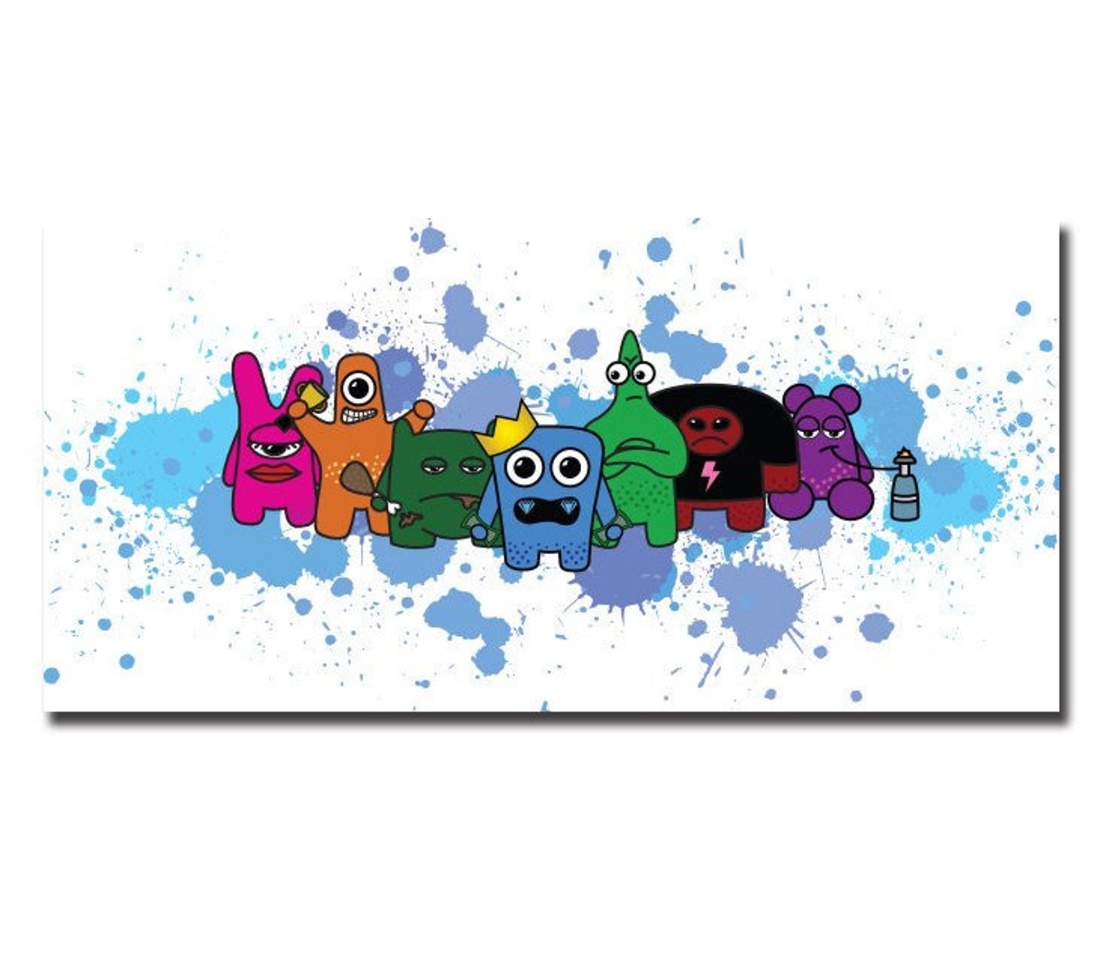 7 Sins - Large Urban Art Print Canvas - Ltd Edition - Seven, Cute ...