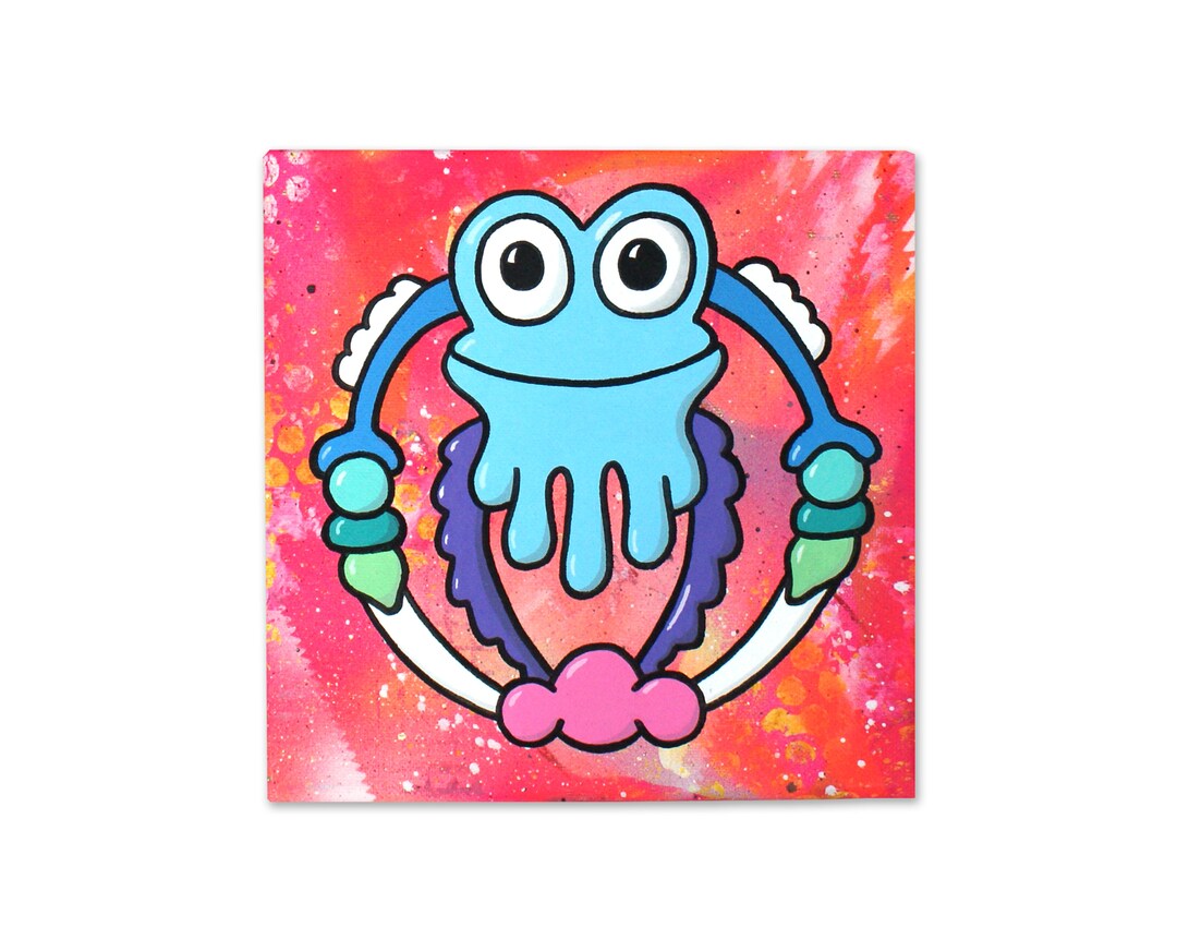 Creature Emblems - 1 of 4 - Original, Painted, Graffiti, Canvas. Urban ...