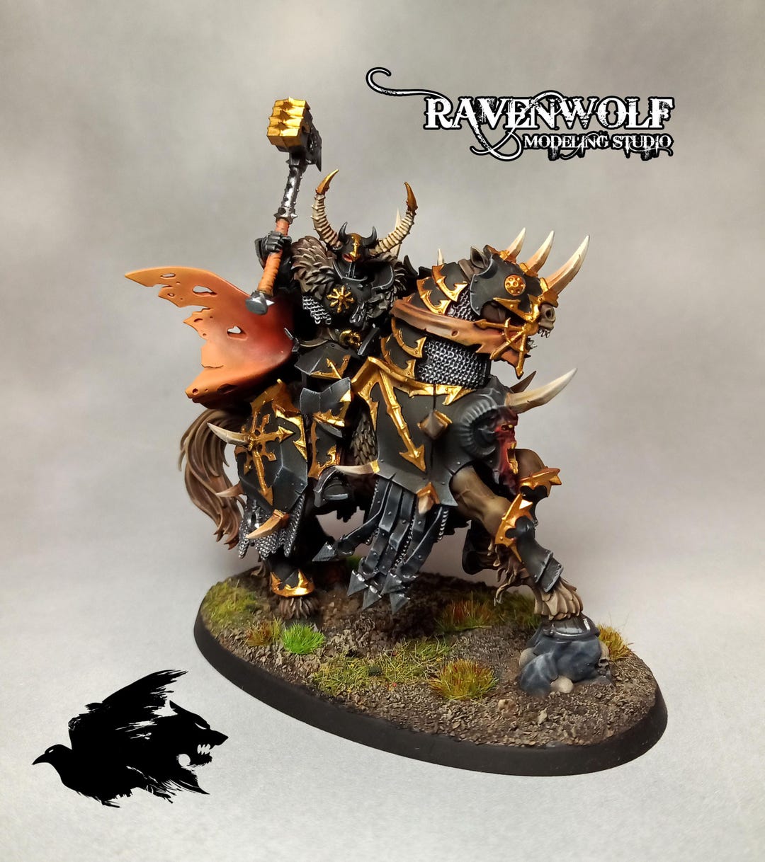 Chaos Lord on Daemonic Mount *COMMISSION* Painted by Our Studio - Etsy