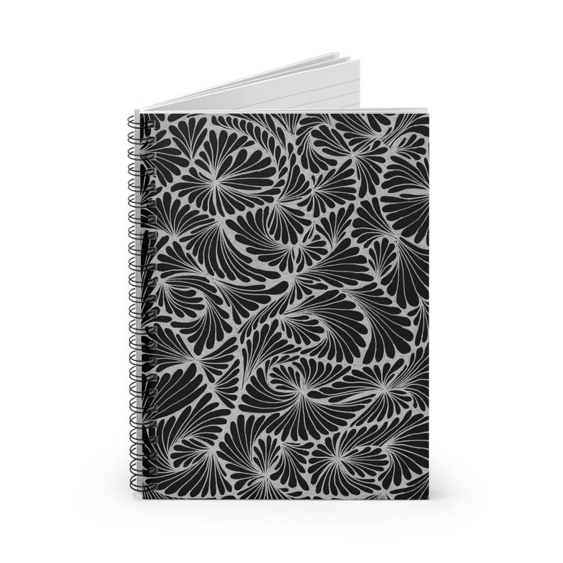 Classy Monochrome Zendoodle Spiral Bound Journal, Unique Patterned ...