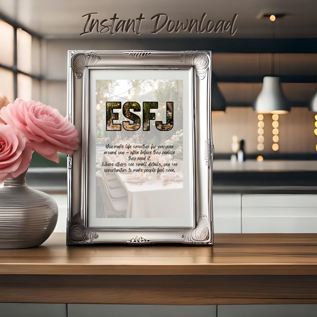 ESFJ Wall Art - Digital Download - Personality Type Printable Poster by ...