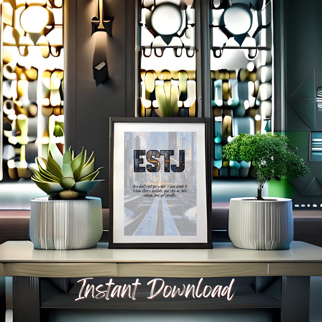 ESTJ Wall Art - Digital Download - Personality Type Printable Poster by ...