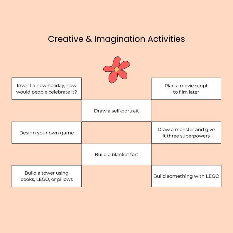 Imagination Activity Cards Kids Printable | Creative Play Cards ...