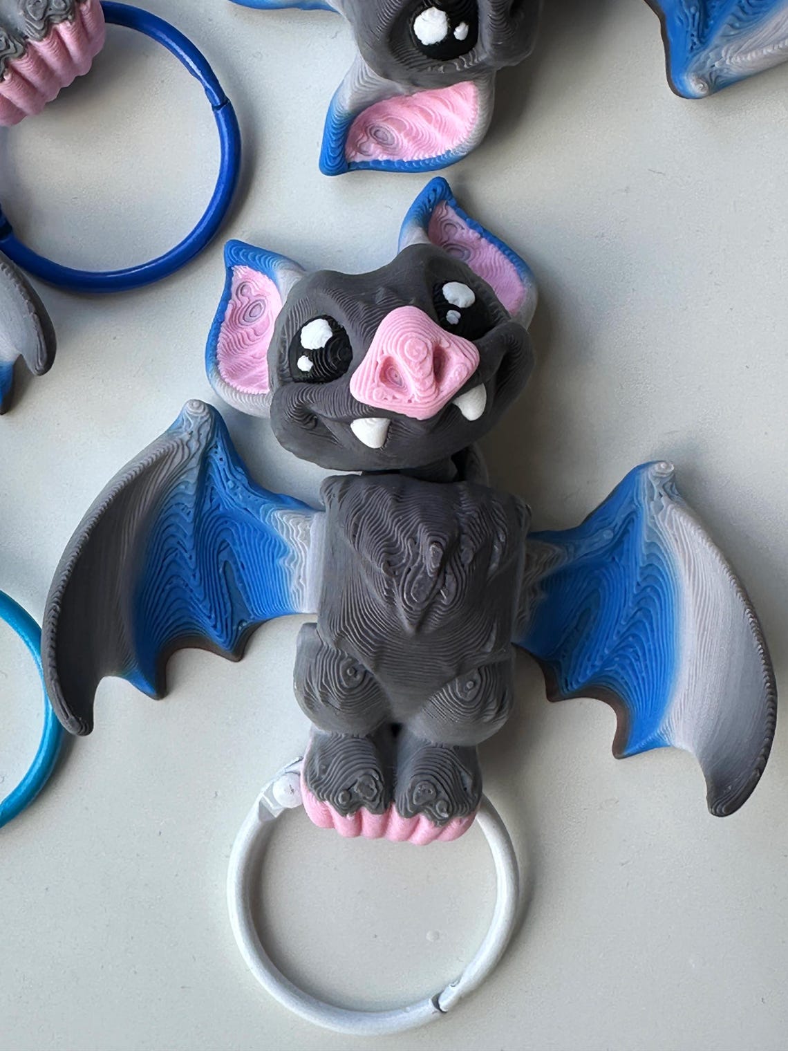 3D Printed Bat Keychain – Spooky Halloween Bag Charm, Handmade - Etsy