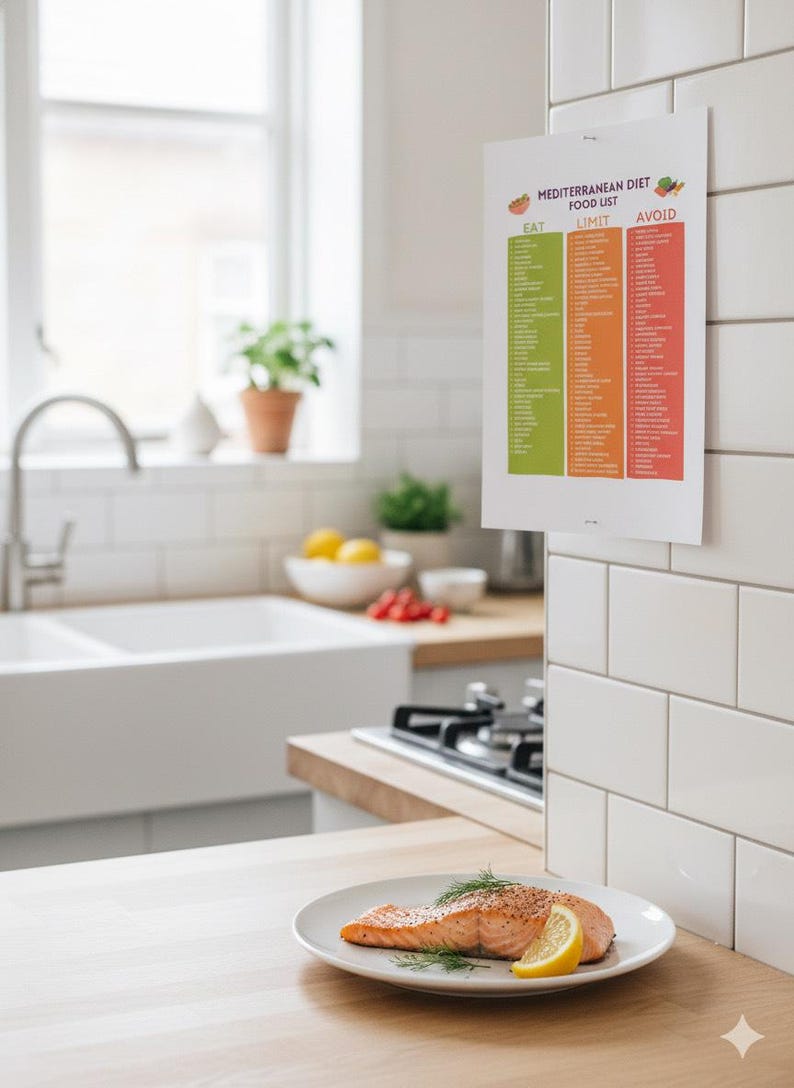 Anti-inflammatory Food List Printable | Mediterranean Foods Chart ...