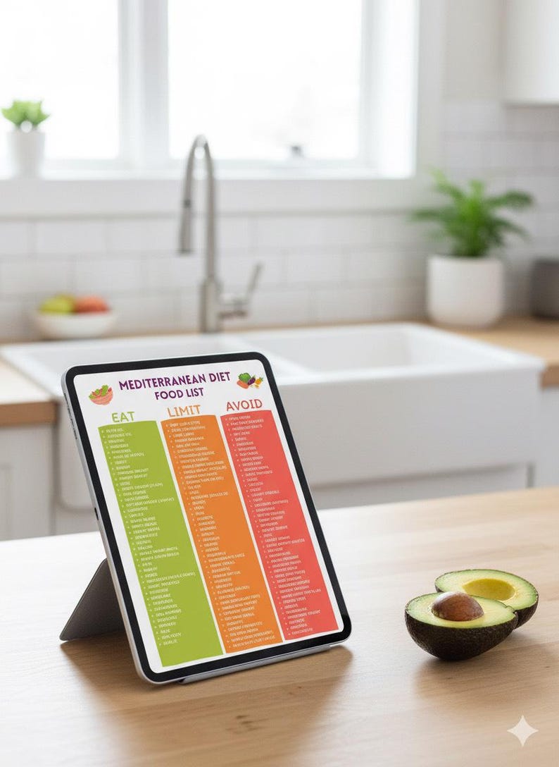 Anti-inflammatory Food List Printable | Mediterranean Foods Chart ...