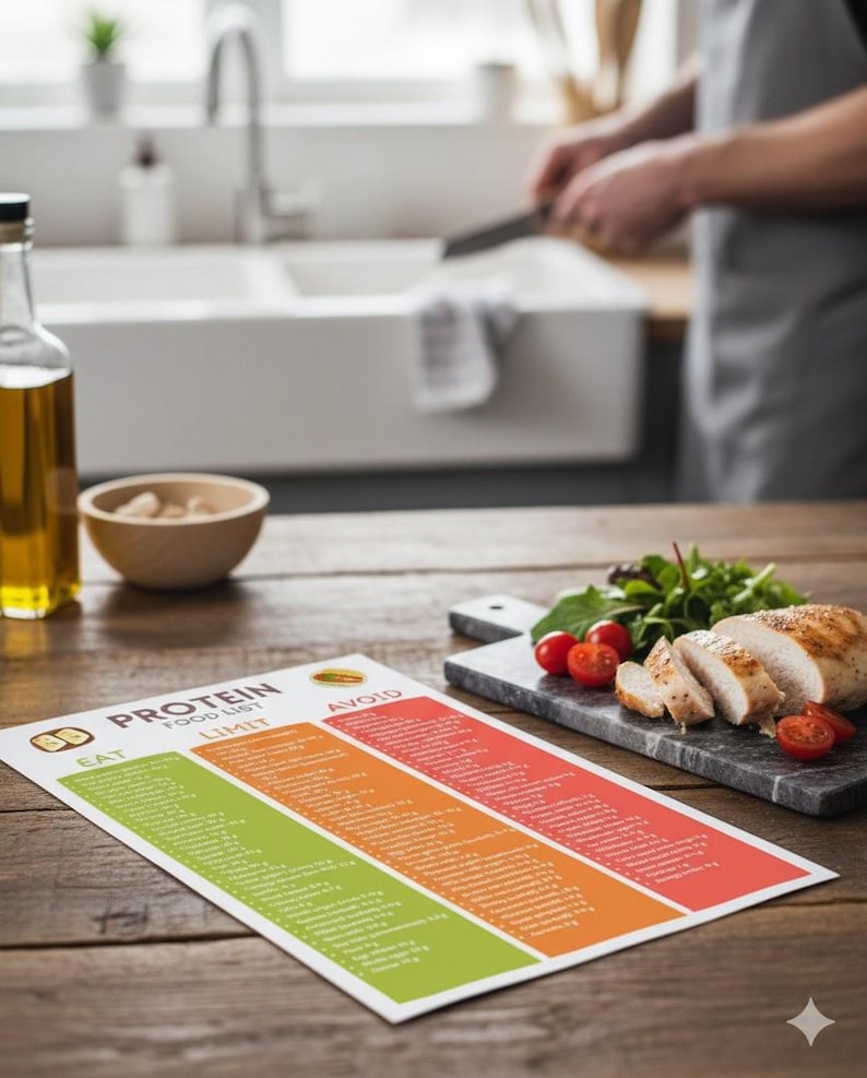Protein Food List Printable | Protein-rich Grocery List | High Protein ...