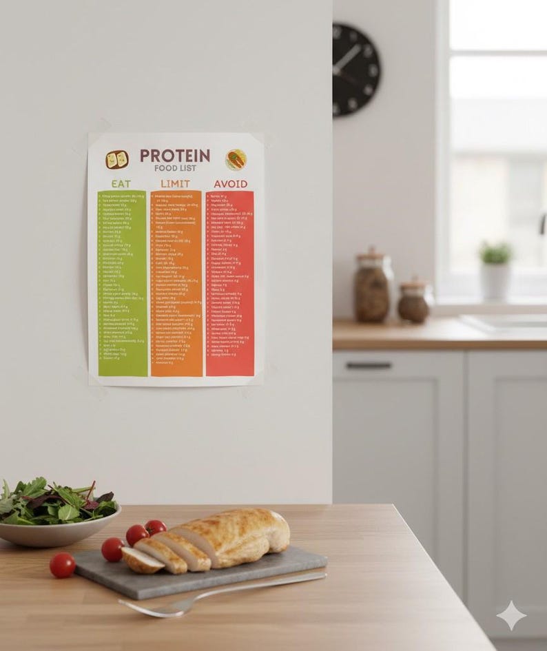 Protein Food List Printable | Protein-rich Grocery List | High Protein ...