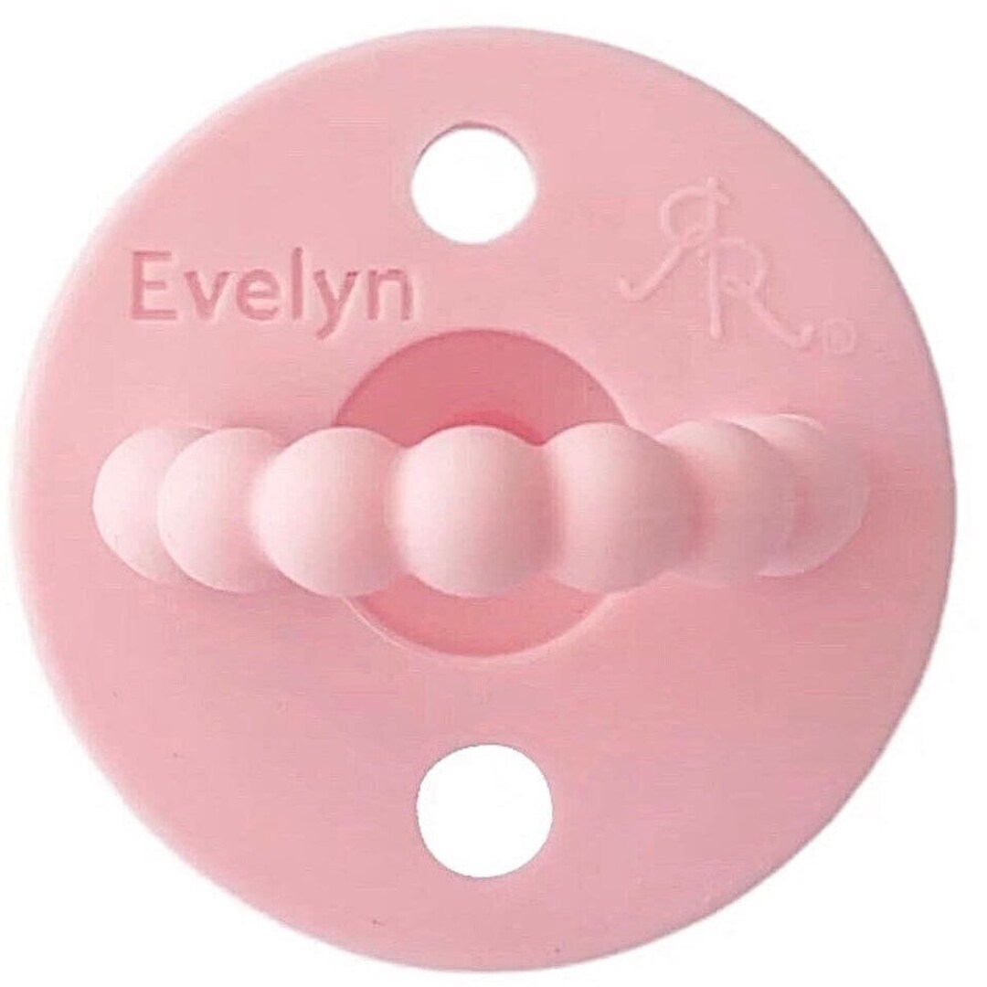 Ryan and Rose Personalized Pacifier Cutie Pat Pacifier Pink Silicone ...