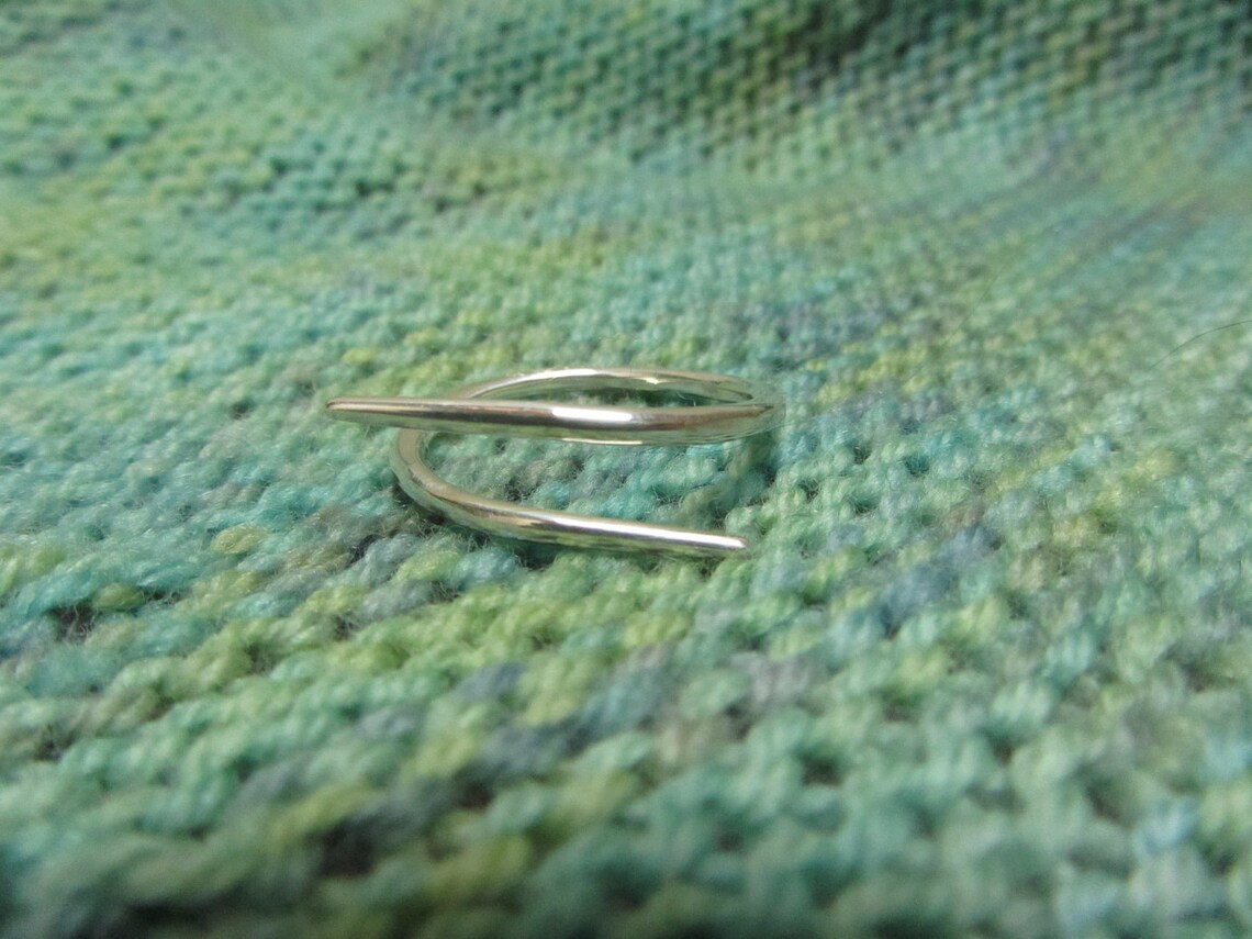 Worn Until Needed Sterling Cable Needle Ring Knitting Needle - Etsy