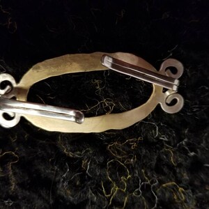 Bold but Lightweight Oval Tab Shaw Pin in Bronze and Sterling - Etsy