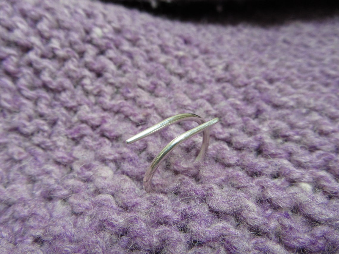 Worn Until Needed Sterling Cable Needle Ring Knitting Needle - Etsy