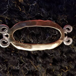 Bold but Lightweight Oval Tab Shaw Pin in Bronze and Sterling - Etsy
