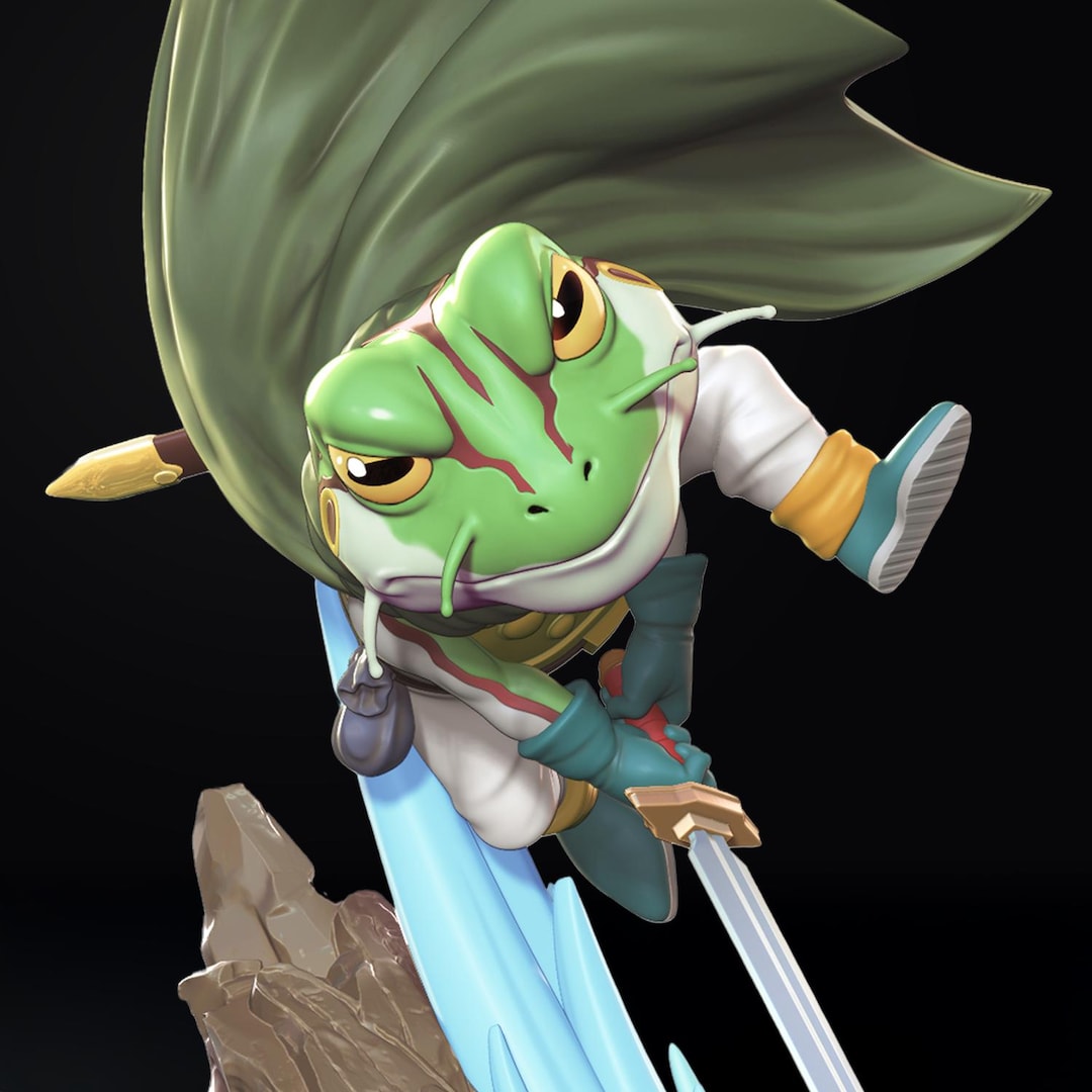 Frog – Chrono Trigger STL 3D Print Model | Sword Wielding Knight Statue ...