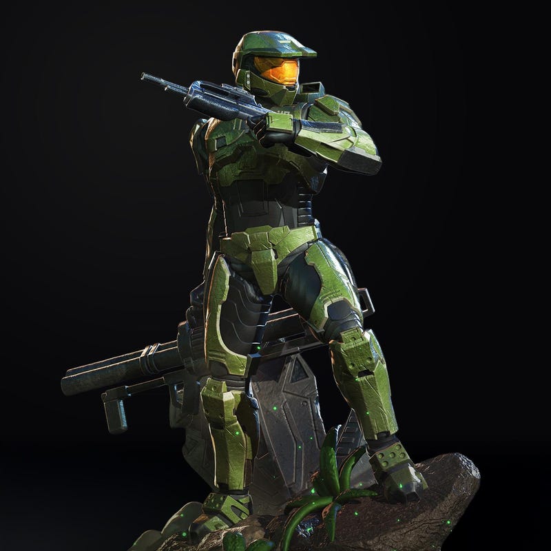 Halo Resin Printed Figure - Etsy