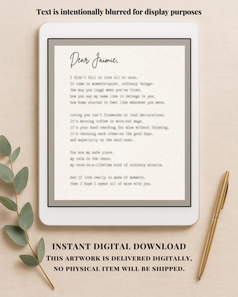 Dog Parent Printable Love Poem Bundle, Unique Customizable Wall Art ...
