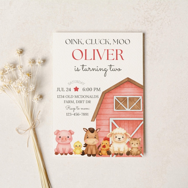 Barn Invitation - Etsy Australia