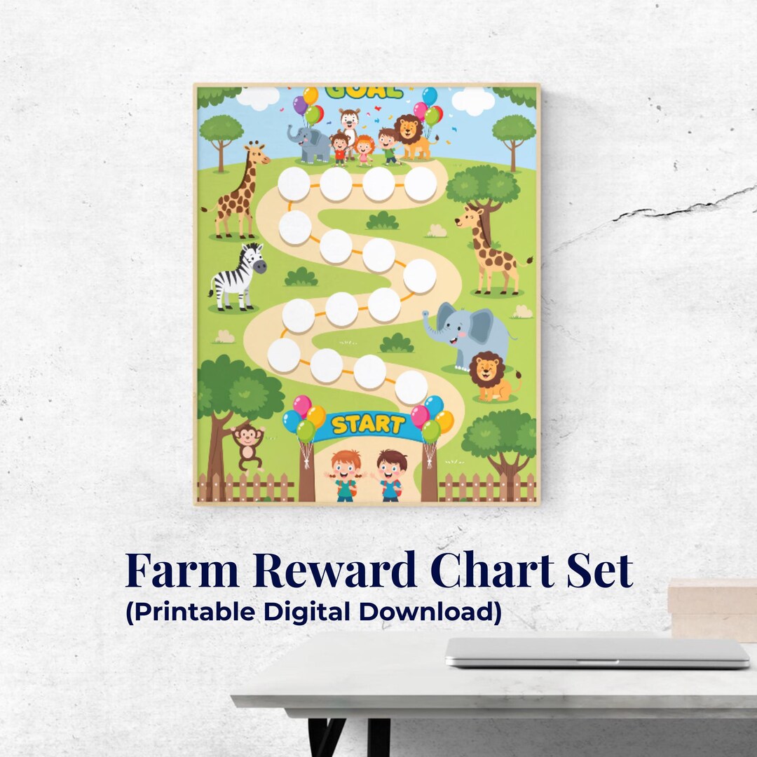 Farm Reward Chart Set | Printable Potty Training, Chores & Behavior ...