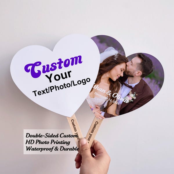 Personalized Hand Fan With Pictures - Etsy