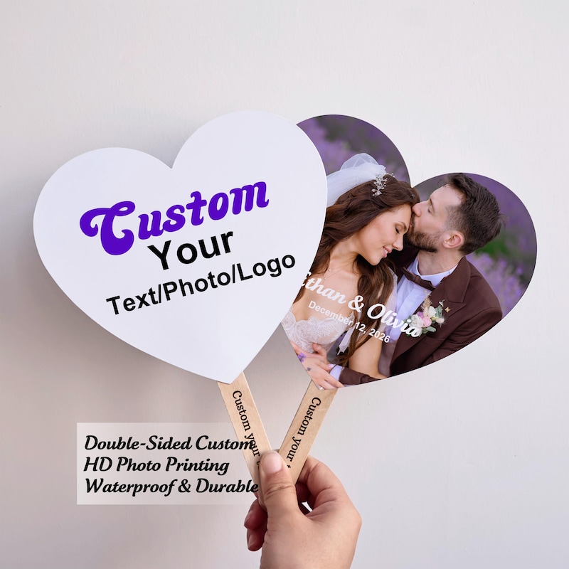 Wedding Fans Heart Shaped - Etsy