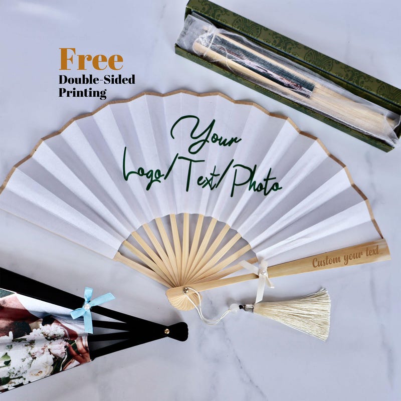 Hand Fan With Custom Logo - Etsy