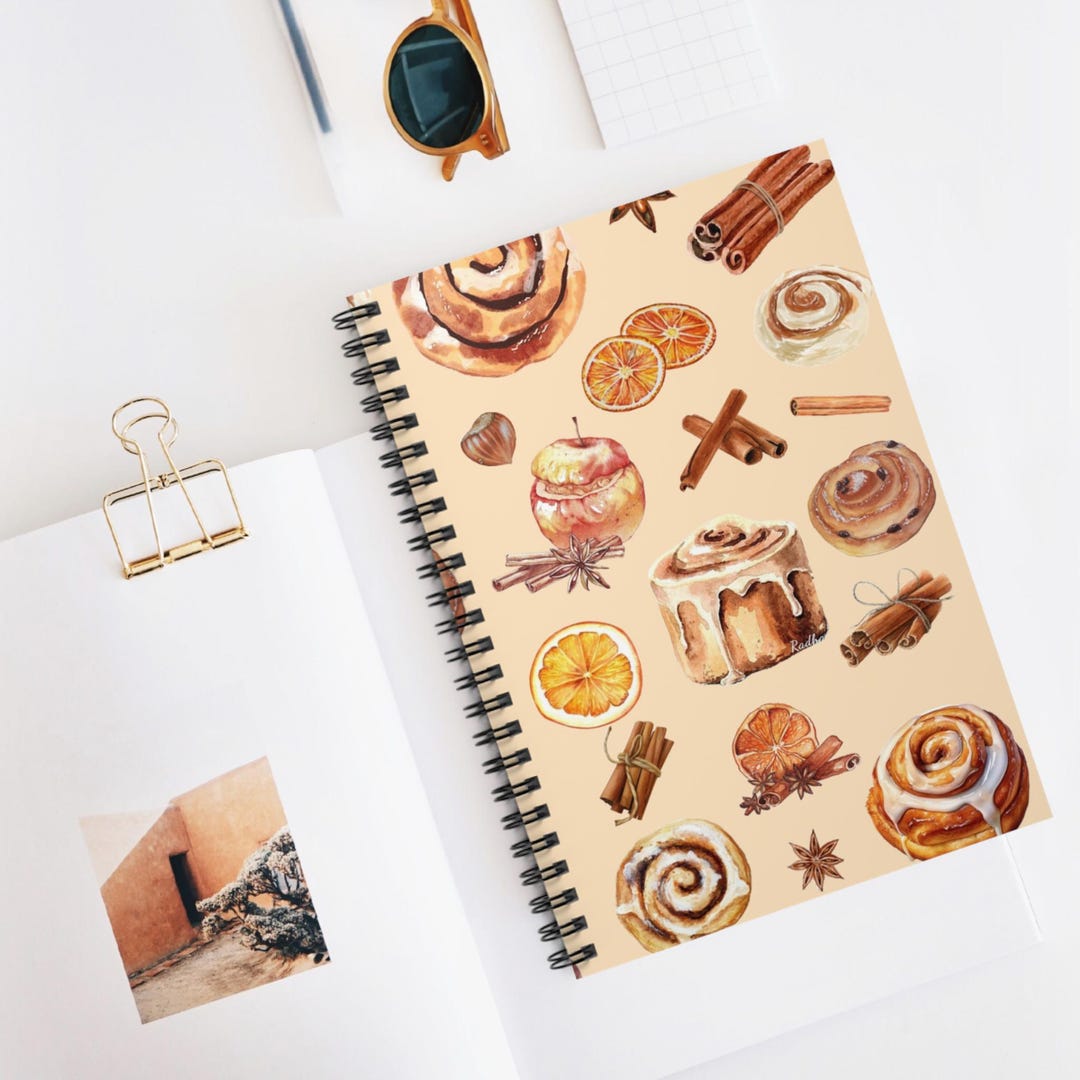 Cozy Spice Spiral Notebook - Perfect for Baking Fans, Autumn Vibes ...