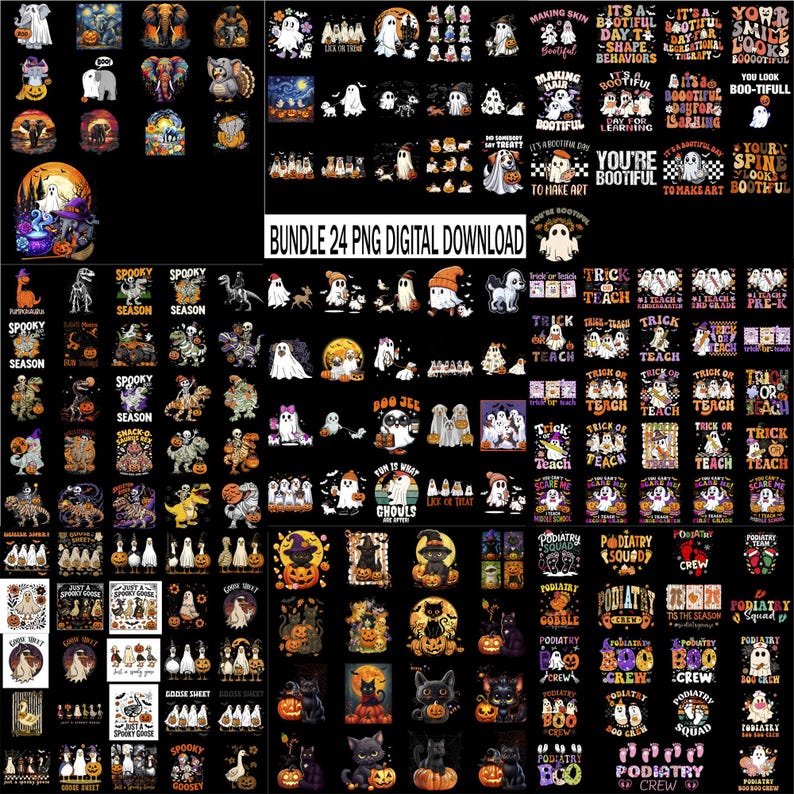 Halloween MEGA PNG Bundle 1000+, Ghost Pumpkin Sublimation Pack, Fall ...