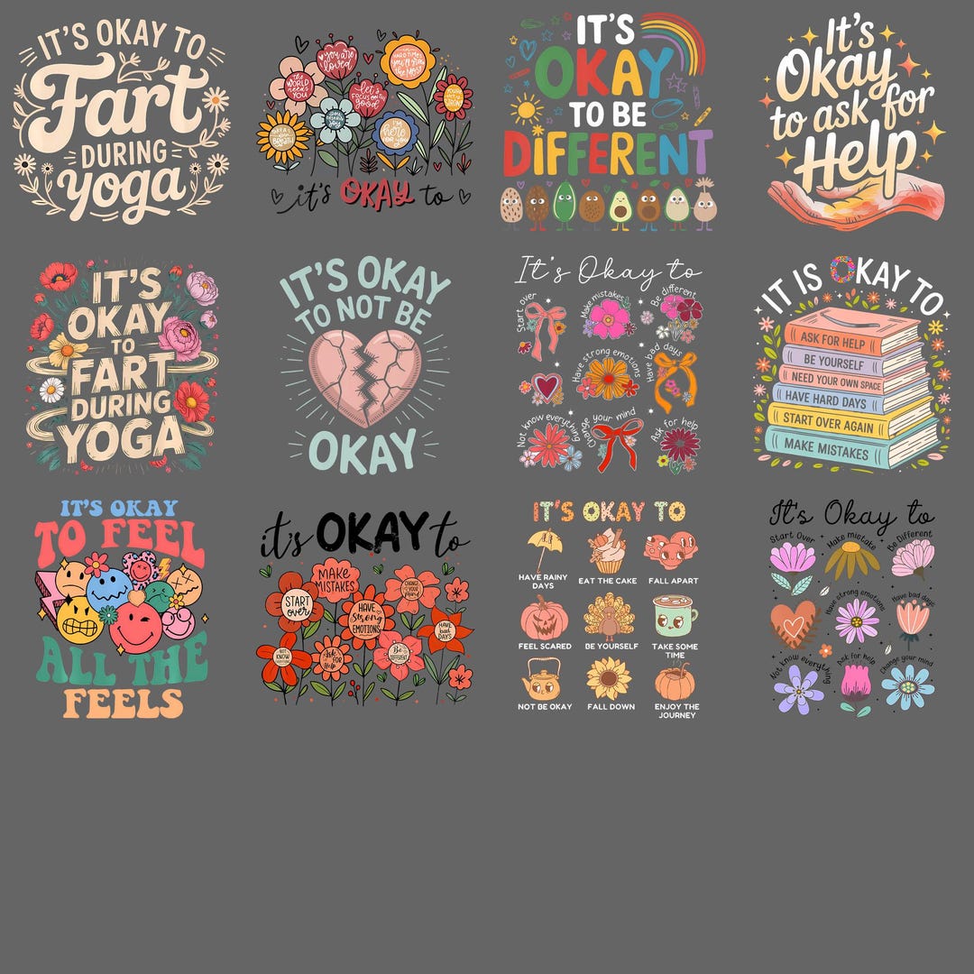 Positivity Quote PNG, It’s Okay to Be Different Clipart, Boho Flower ...