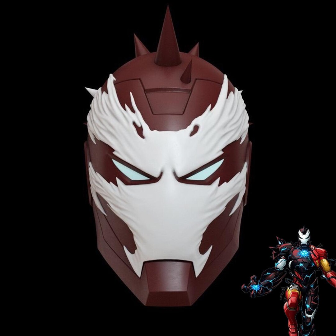 Iron Venom Helmet STL: Fanart 3D Model, Wearable Cosplay Armor (3D ...