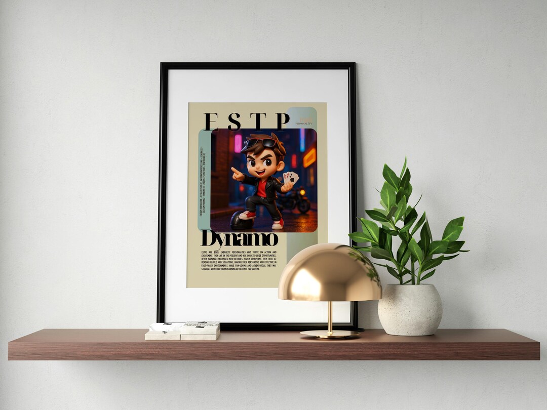 ESTP Dynamo MBTI Personality Poster | Cute Pop Toy Style Digital ...