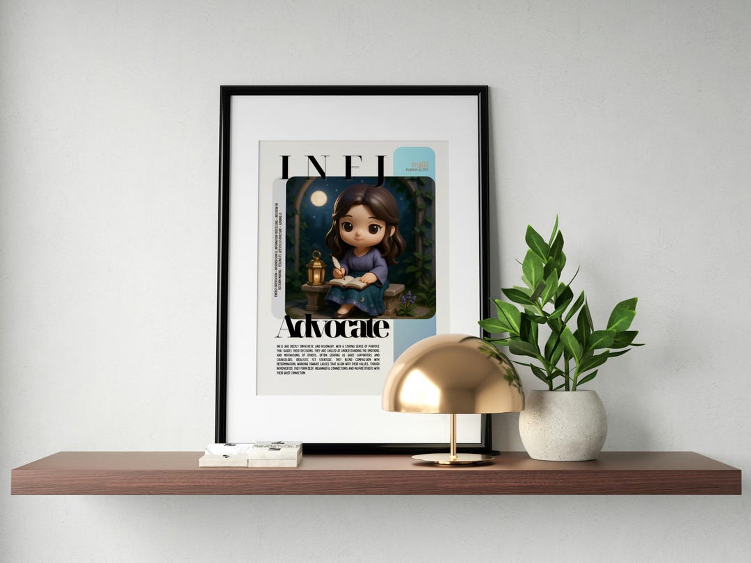 INFJ Advocate MBTI Personality Poster | Cute Pop Toy Style Wall Art ...