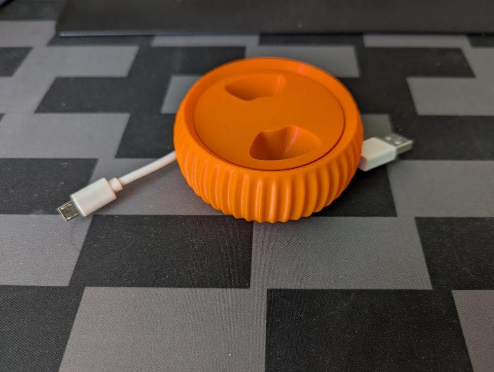 RUEDA Print-in-place Cable Reel STL — Desk Cord Organizer & Snap-fit ...