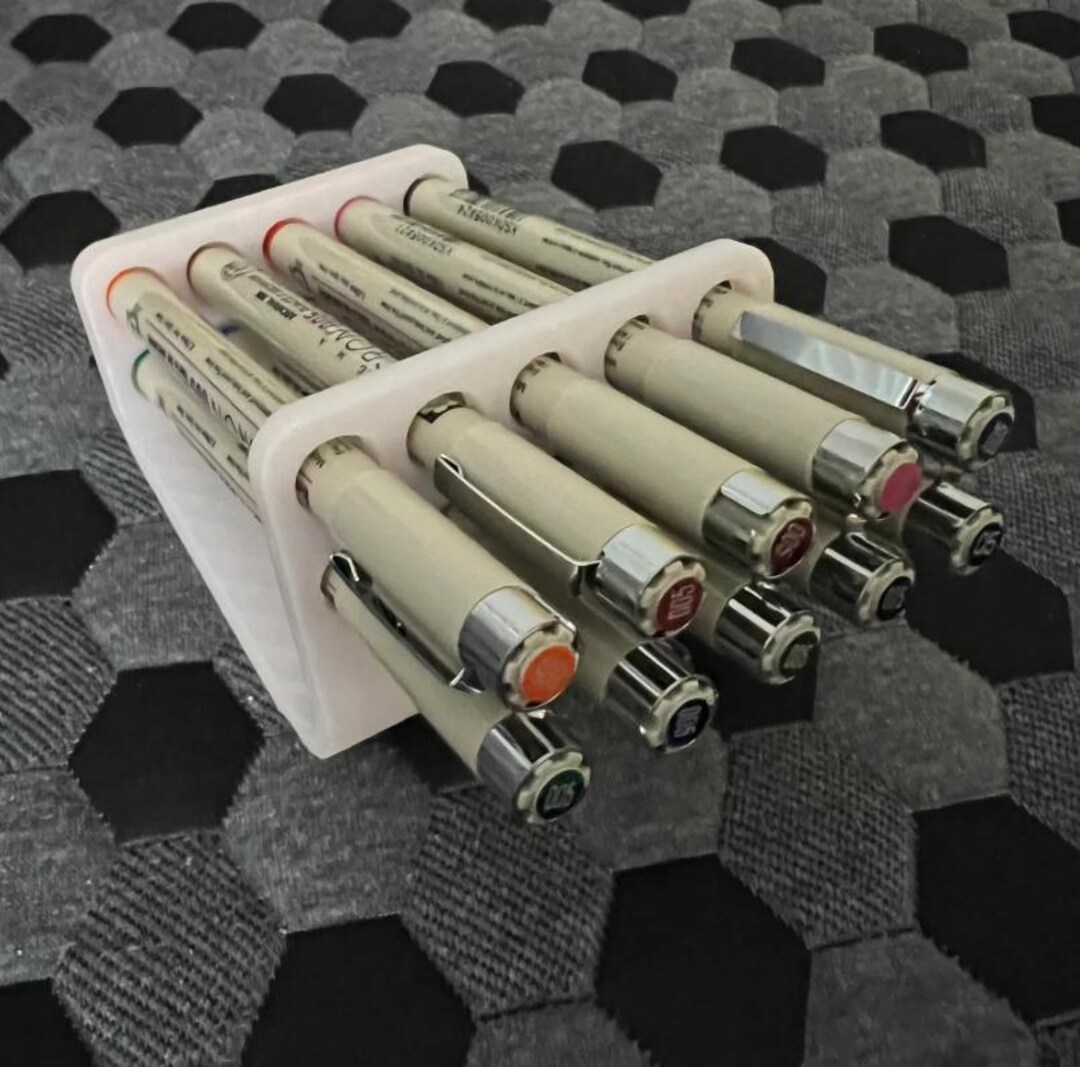 Horizontal Pen Holder With 10 Slots|3d Printed Desk Organizer for ...