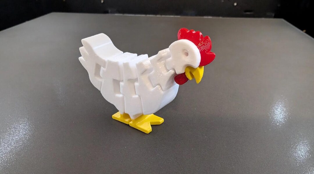Flexi Chicken — Print-in-place Articulated Hen Model | One-piece ...
