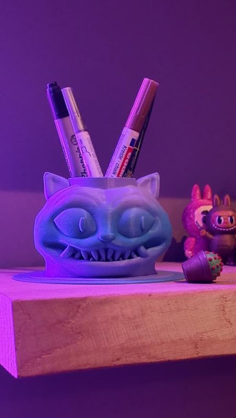 Derpy Tiger Pencil Holder — Kpop Demon Hunters-inspired Cute Cat Desk ...