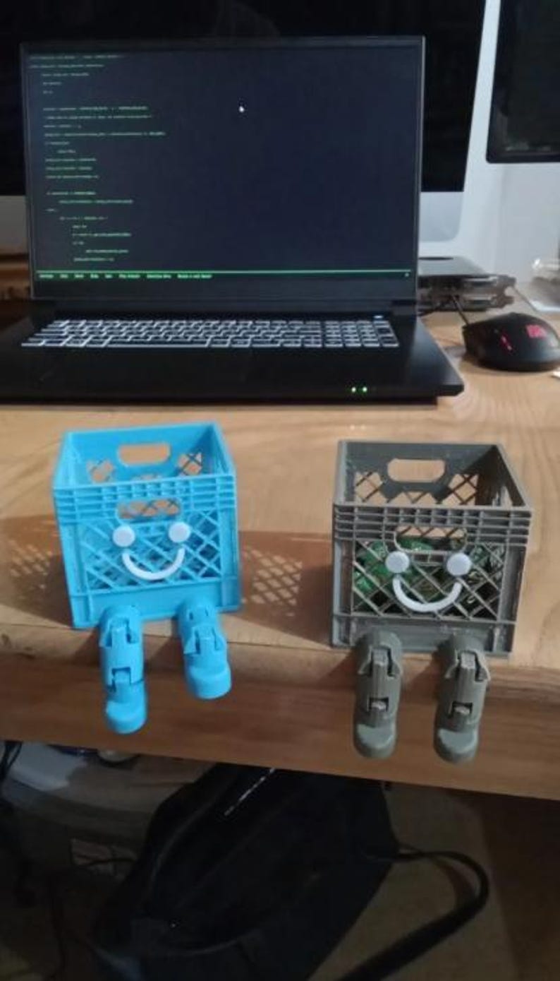 Flexible-leg Milk Crate 3D Print STL – Fun Flexi-leg Basket Box ...