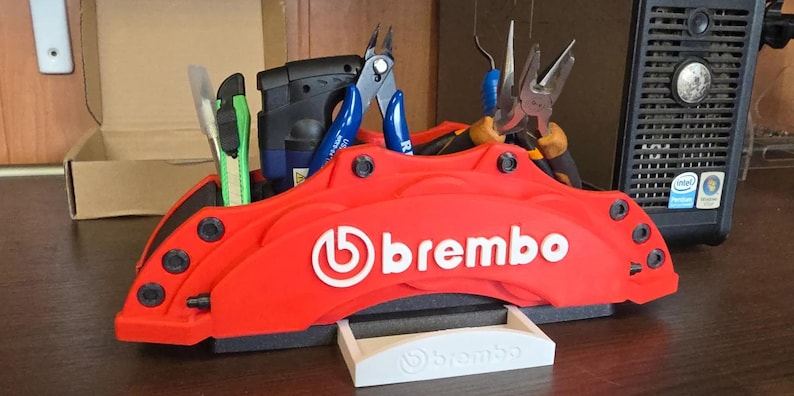 Brake Caliper Style Desk Organizer Automotive-themed Pen Holder | 3D ...