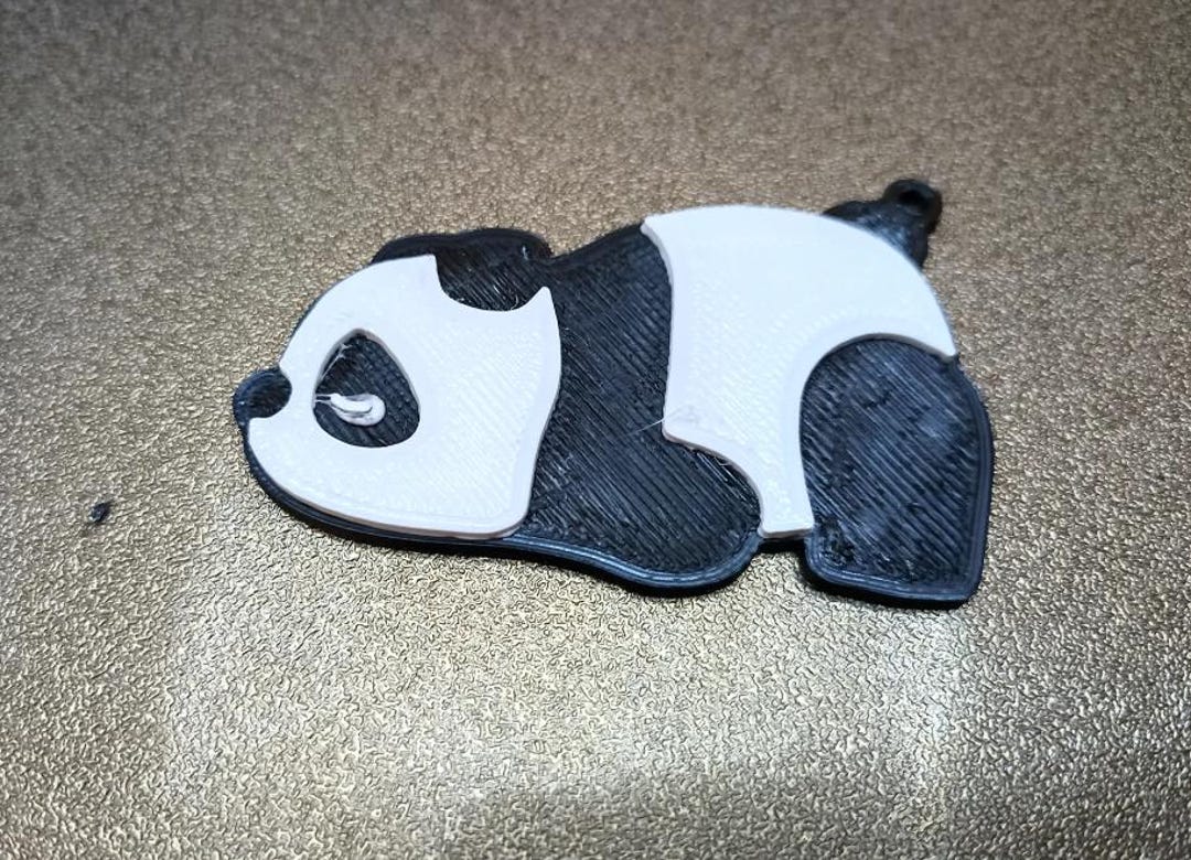 Cute Panda Keychain 3D Print File – Adorable Animal Keyring STL ...