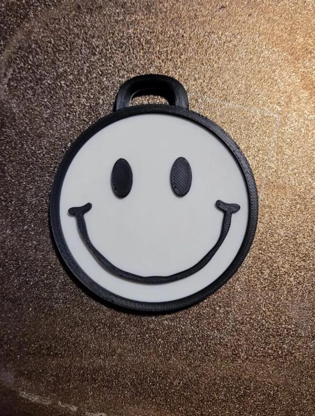 Smiley Face Keychain Cute Happy Emoji Keyring | Digital File for 3D ...