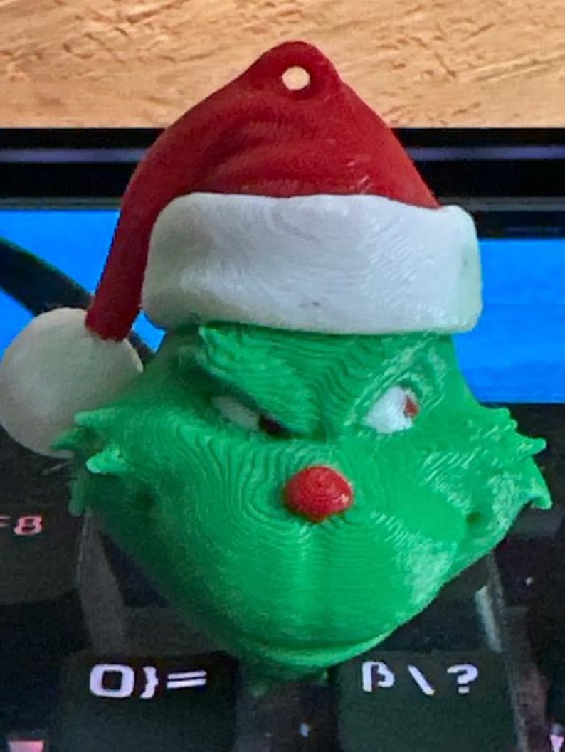 Grinch Christmas Ornament STL – Fun Multi-color 3D Print File for MMU ...