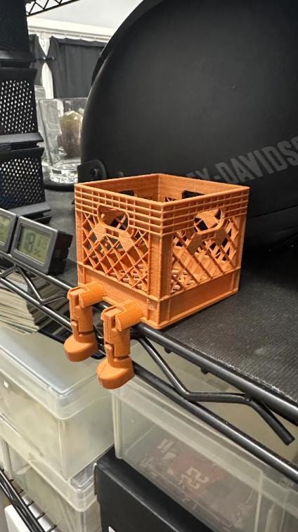 Flexible-leg Milk Crate 3D Print STL – Fun Flexi-leg Basket Box ...