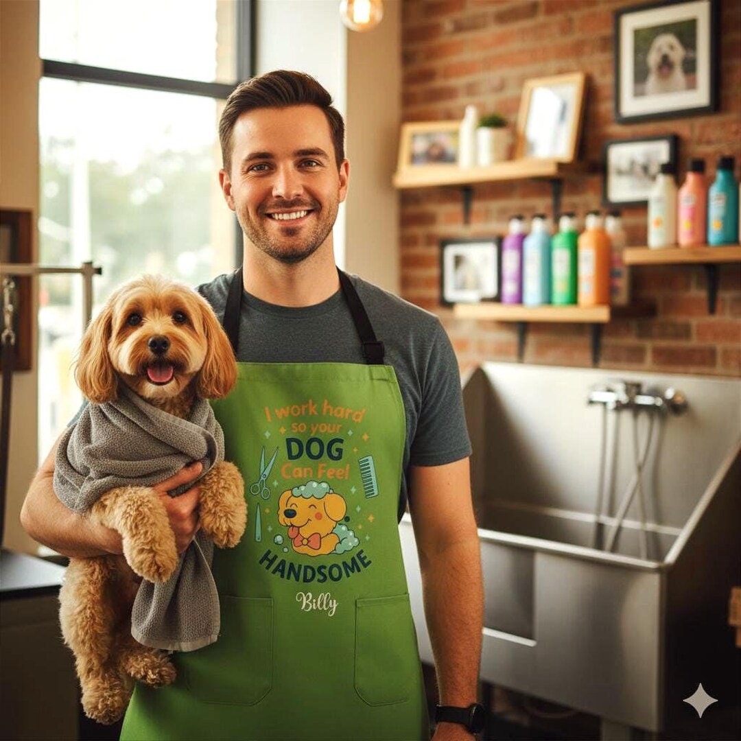 Personalized Dog Groomer Apron | Pet Lover Gift - Etsy
